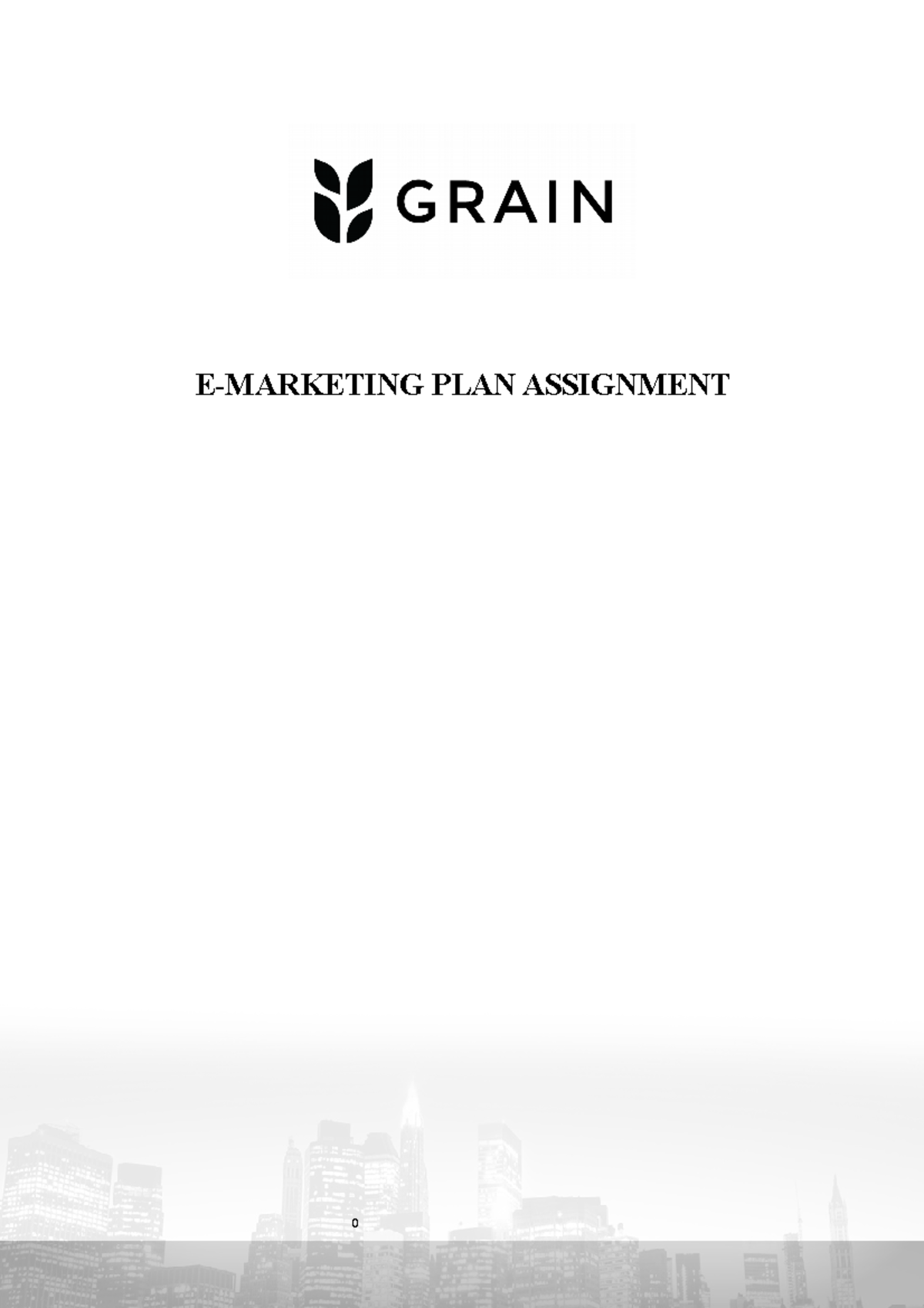 MKTG3003 E-Marketing plan Assignment - E-MARKETING PLAN ASSIGNMENT 0 ...