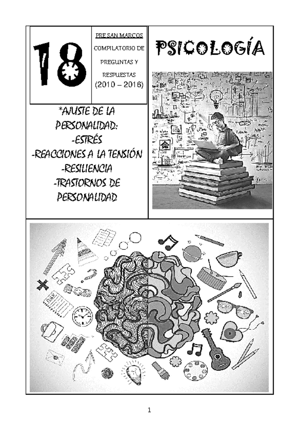 18 Psico SEM 18 - 18 PRE SAN MARCOS COMPILATORIO DE PREGUNTAS Y RESPUESTAS (2010 – 2016) *AJUSTE ...