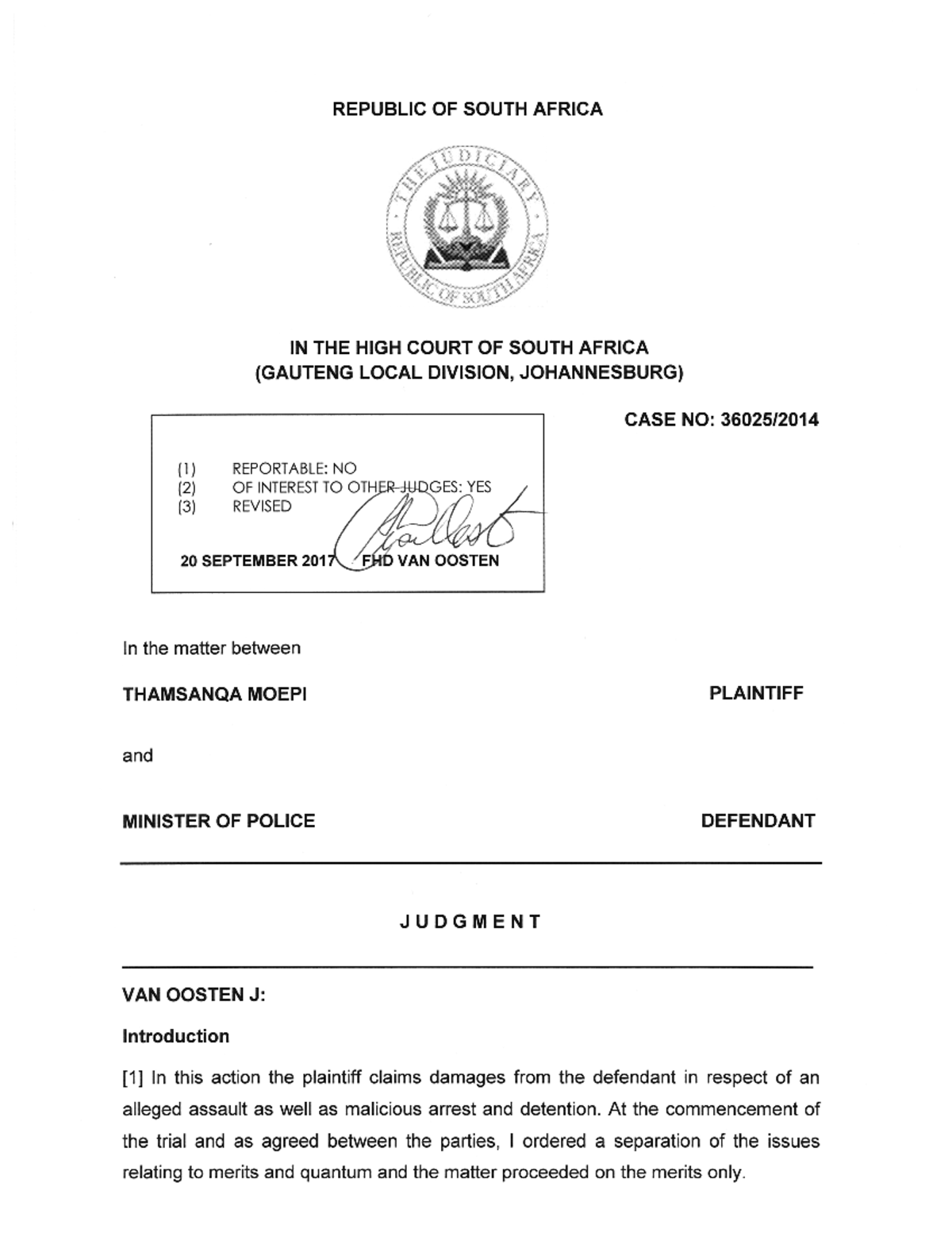 Patel case - This case shows how self defence can be used in a given ...