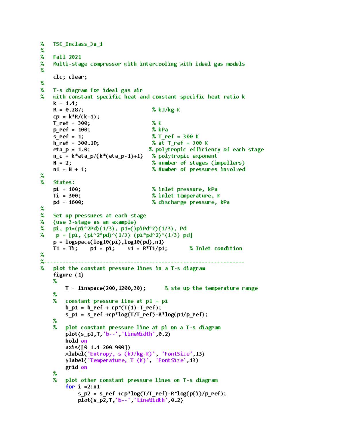 In class activity 3a - % TSC_Inclass_3a_ % % Fall 2021 % Multi-stage ...