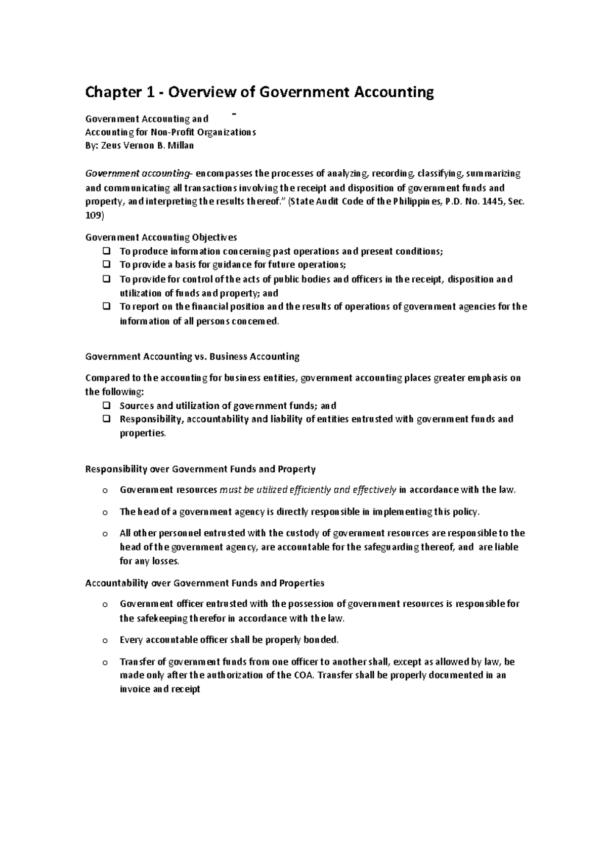 Gov Acctg-Chapter-12 - chapters 1 and 2, for reading - Chapter 1 ...