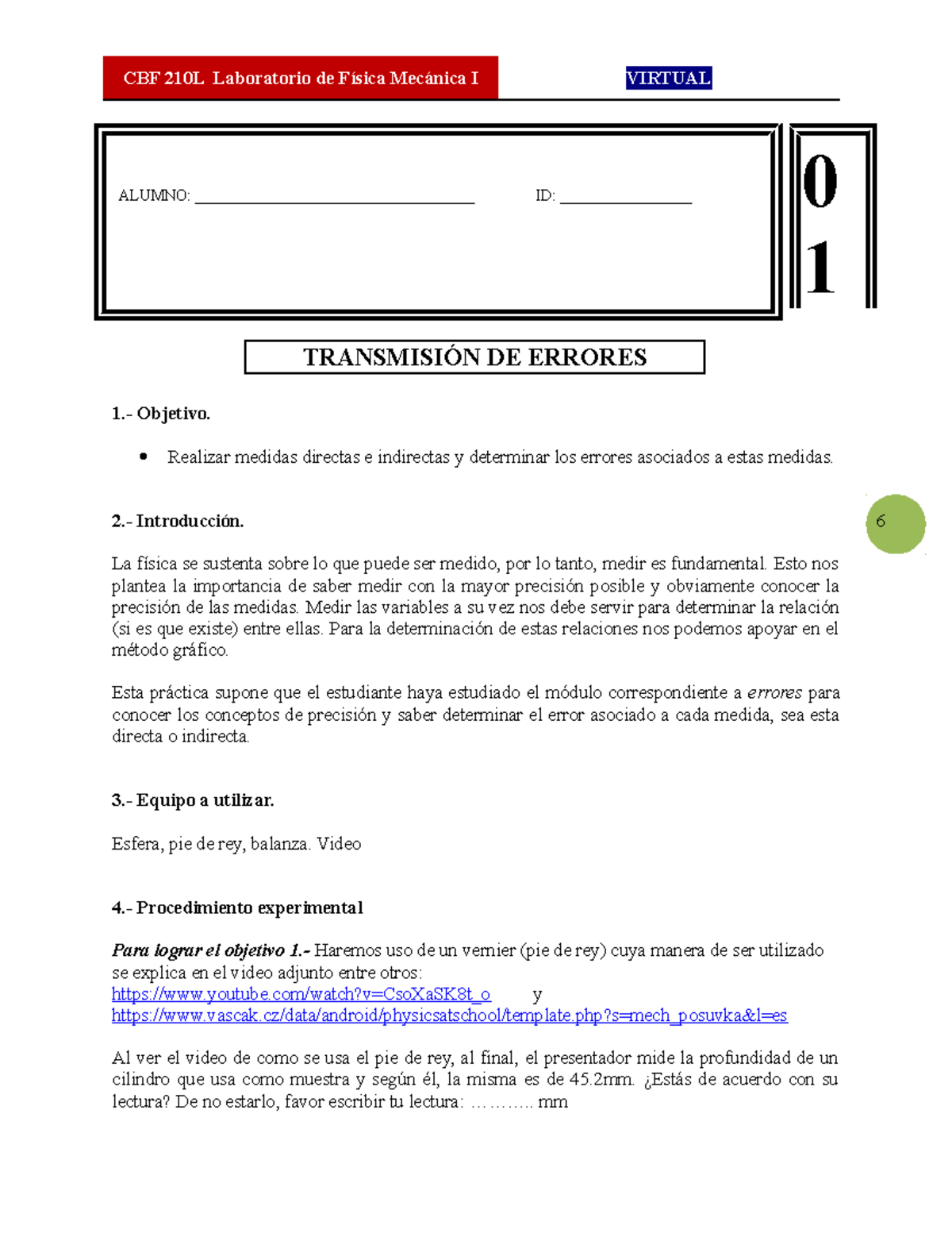 Práctica No 1 - sdsdd - 6 0 1 ALUMNO ...