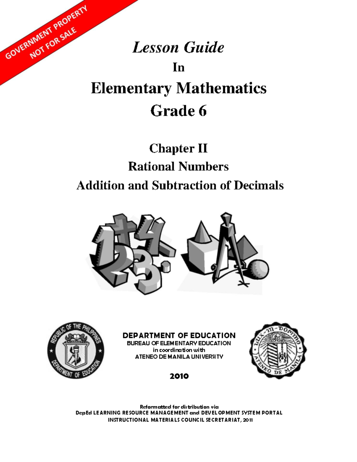 Lesson Guides book 3 v0 - Lesson Guide In Elementary Mathematics Grade ...