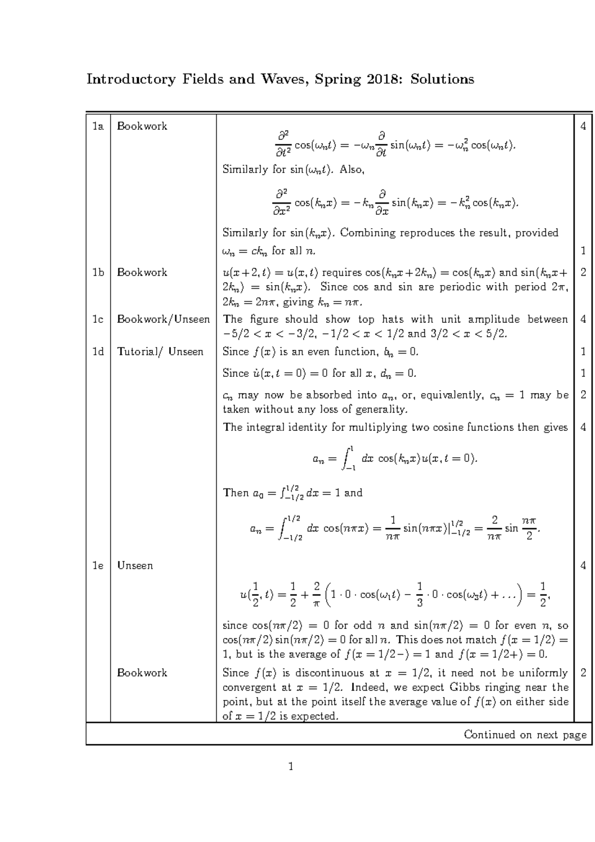 Intro Fields Waves B May 2018 Solutions Introductory Fields And Waves
