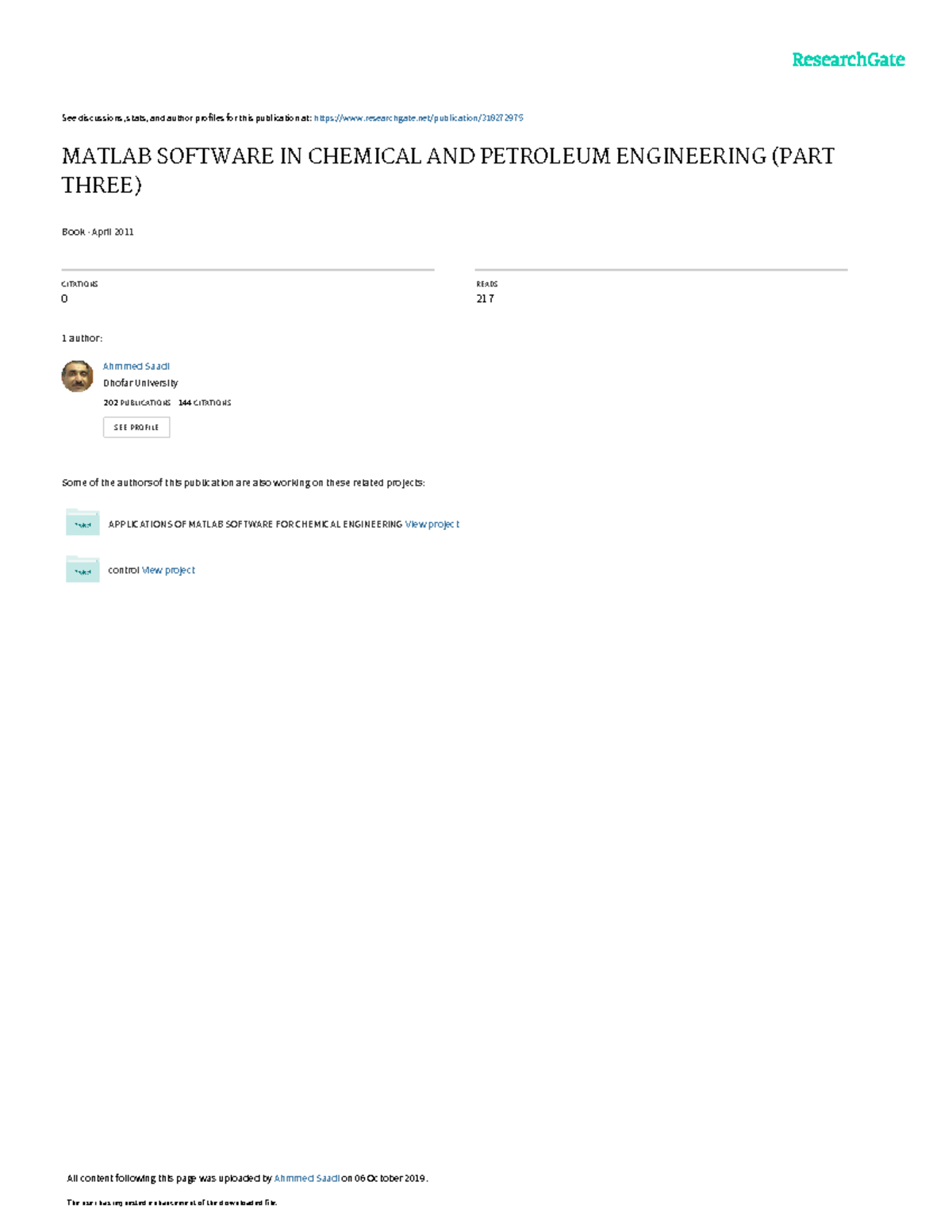 Matlab Software IN Chemical AND Petroleum Engineering - Petroleum ...