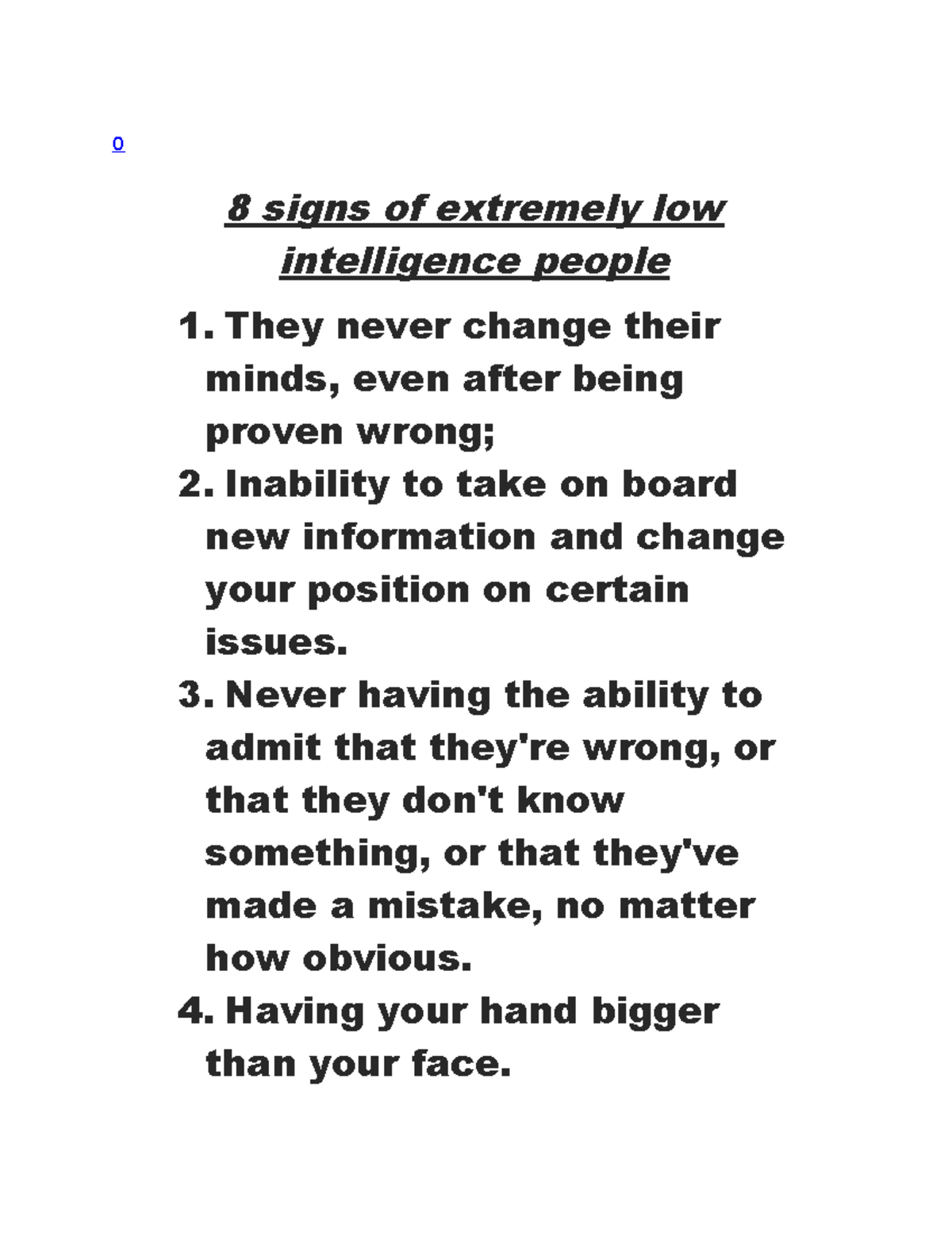 Low intelligence signs - 0 8 signs of extremely low intelligence people ...