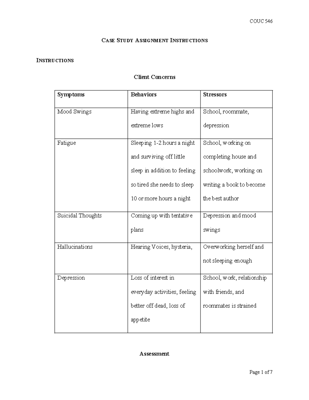 Sam Case ASTudy - this was not graded - CASE STUDY ASSIGNMENT ...