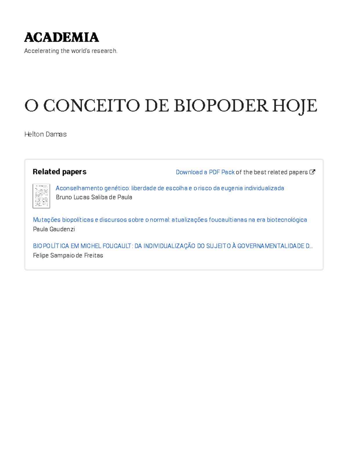 O biopoder hoje-with-cover-page-v2 - Accelerat ing t he world's ...