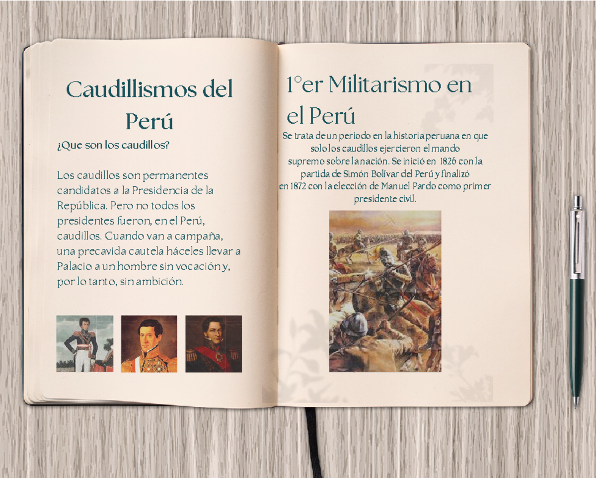 Los caudillos - notas de trabajos de la historia caudillista del peru ...