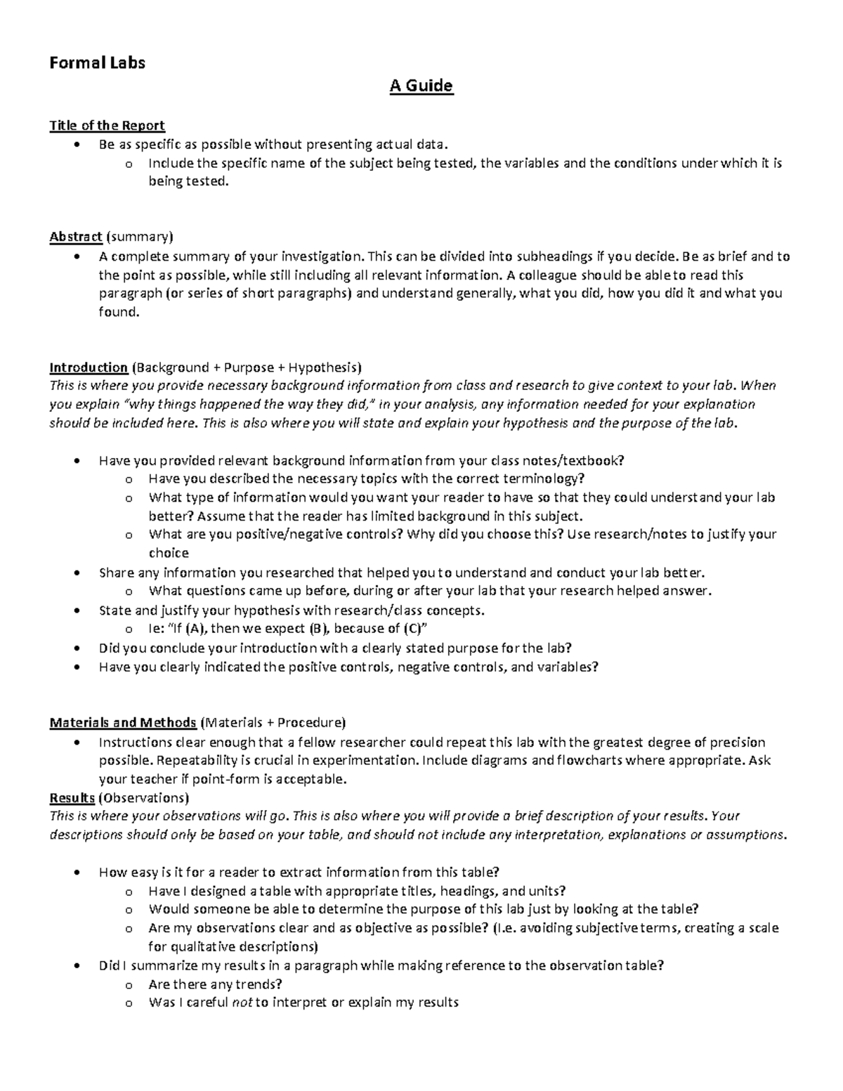 Guide - Formal Lab Writeup - Formal Labs A Guide Title of the Report ...