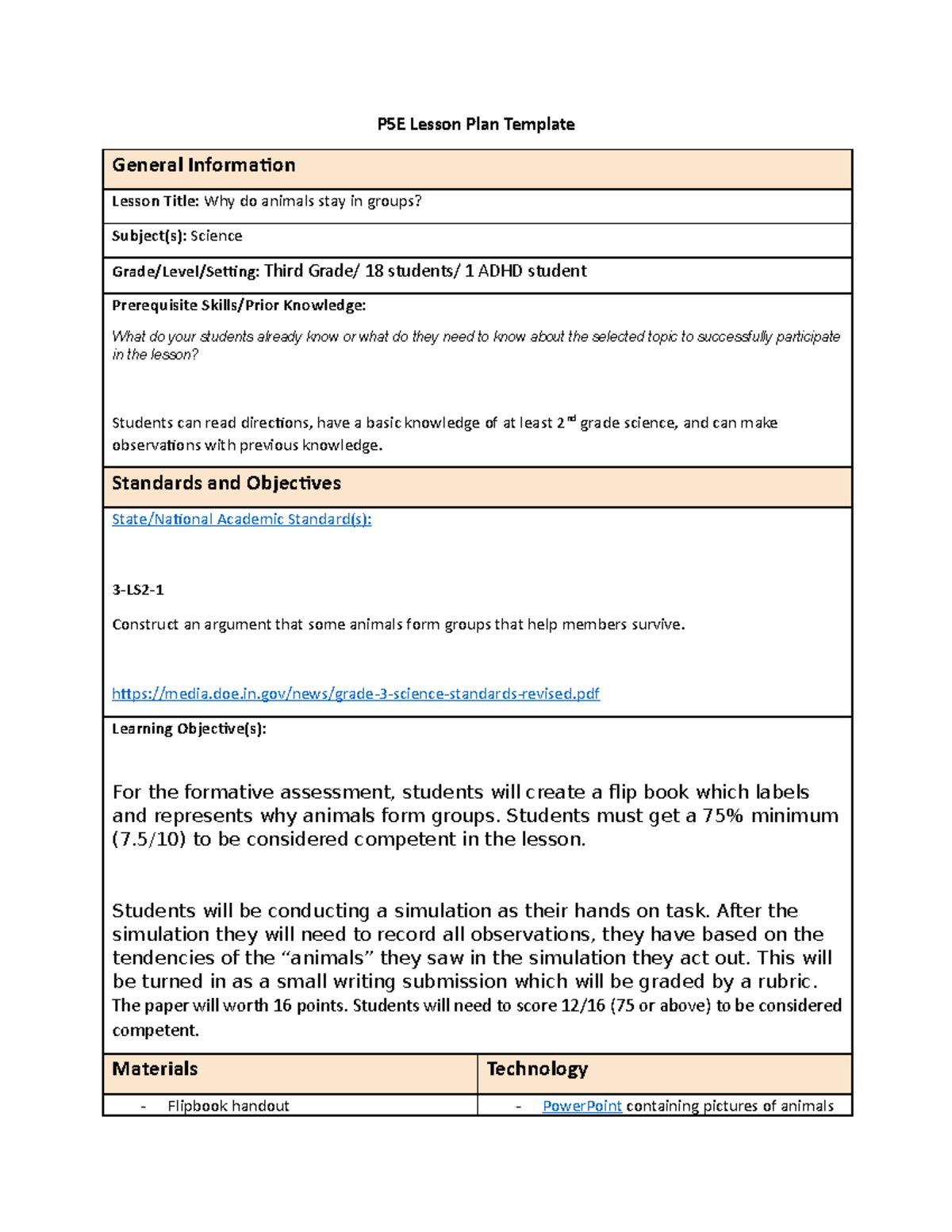 LBM2 - task 1 passed - P5E Lesson Plan Template General Information ...