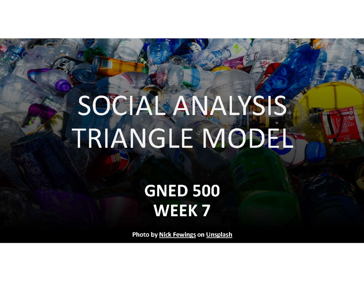 7 - xcom - SOCIAL ANALYSIS TRIANGLE MODEL ####### GNED 500 ####### WEEK ...