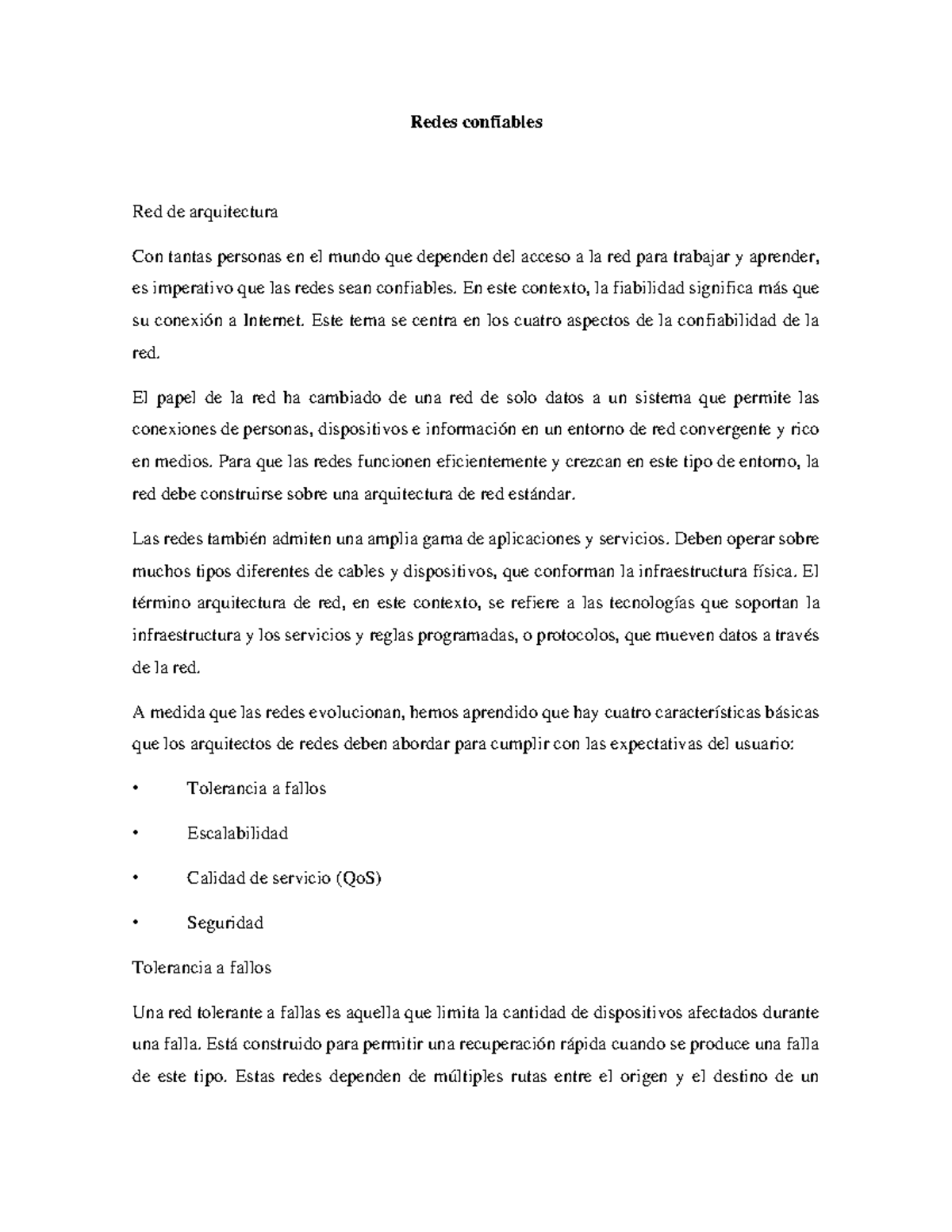 Redes confiables - Redes confiables Red de arquitectura Con tantas ...