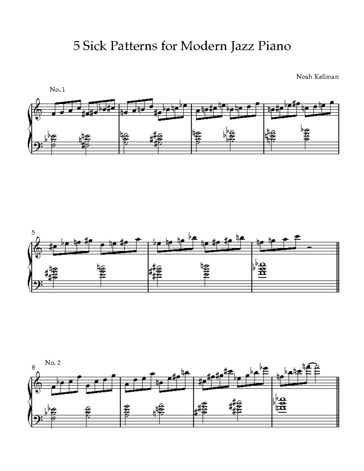 5 Sick Patterns for Modern Jazz Piano - { { { 5 8 & No. 1 5 Sick ...