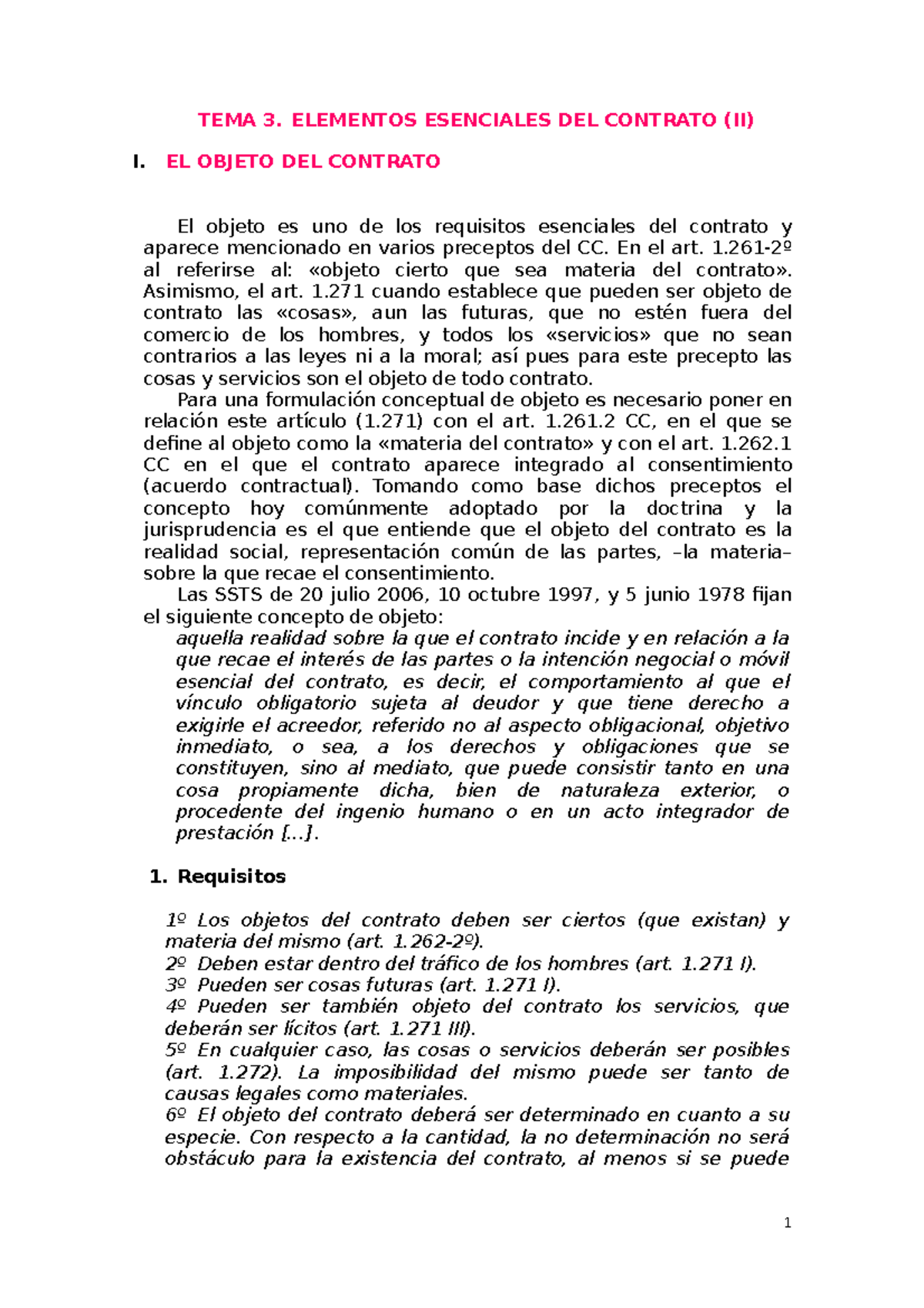 Tema 3. Elementos esenciales del contrato (II) - TEMA 3. ELEMENTOS ...