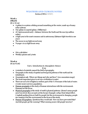 Weather and clim exam 2 - full study guide filled in for exam 2 - Exam ...