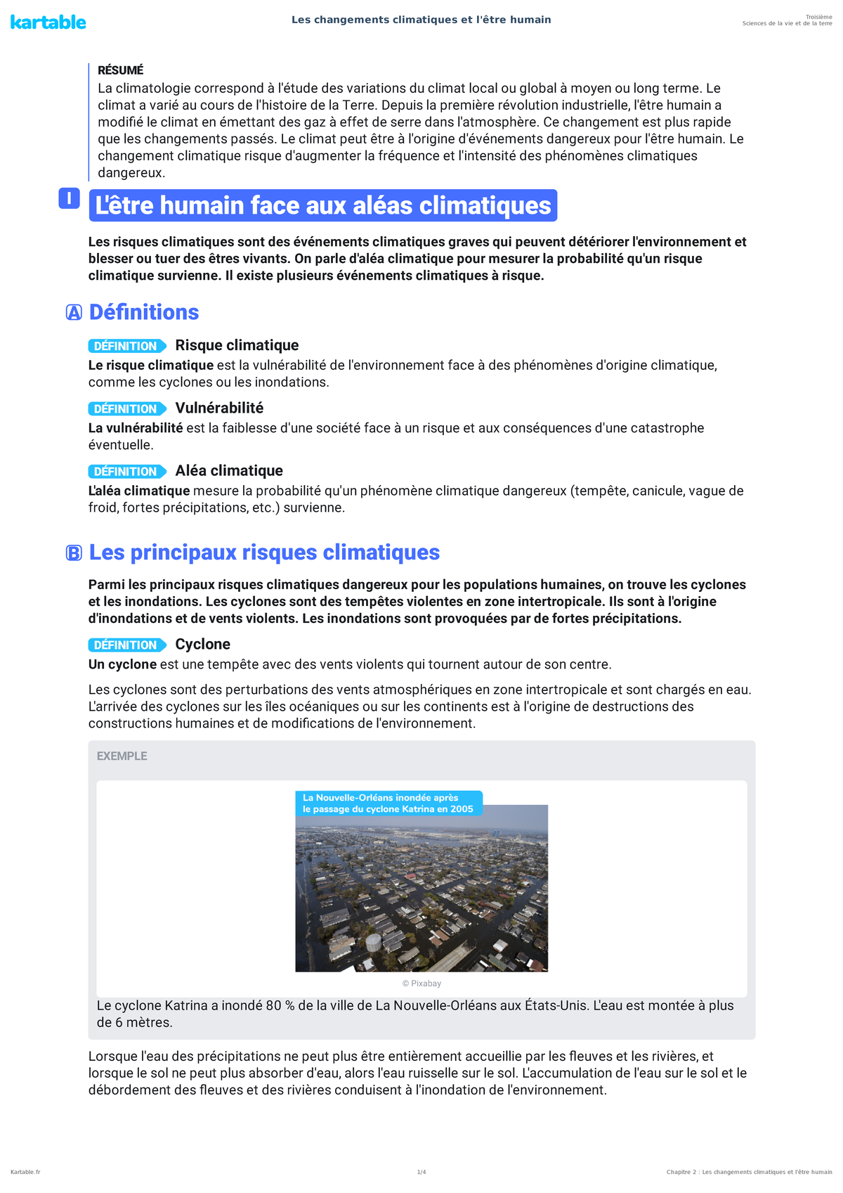 Les changements climatiques et letre humain - Les changements ...