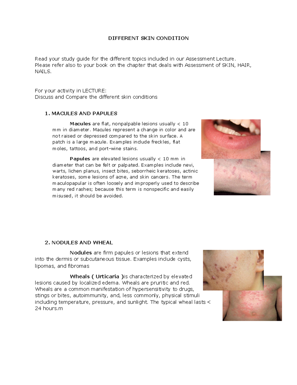 Different SKIN Condition - DIFFERENT SKIN CONDITION Read your study ...