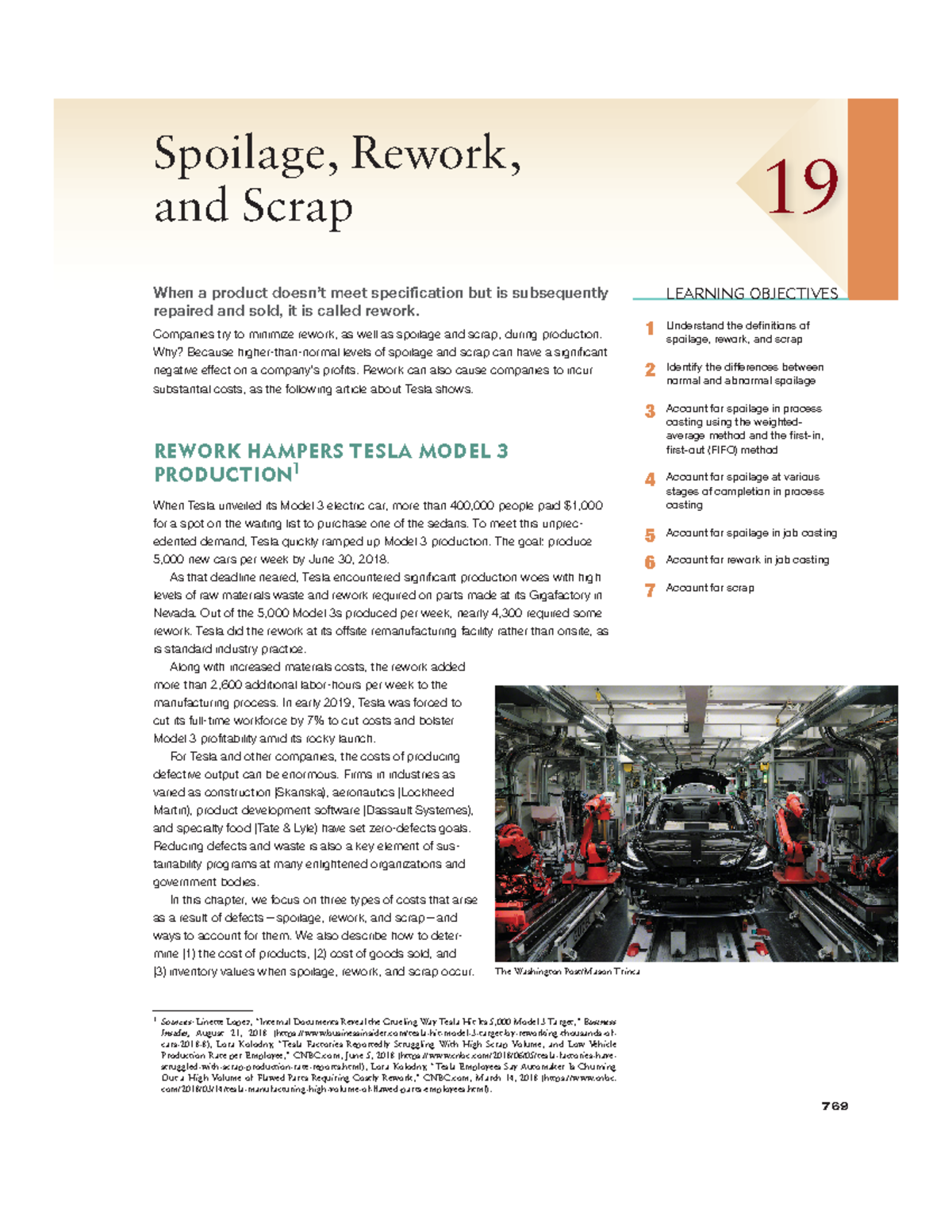 Spoilage,Rework & Scrap - 769 1 Sources: Linette Lopez, “Internal ...