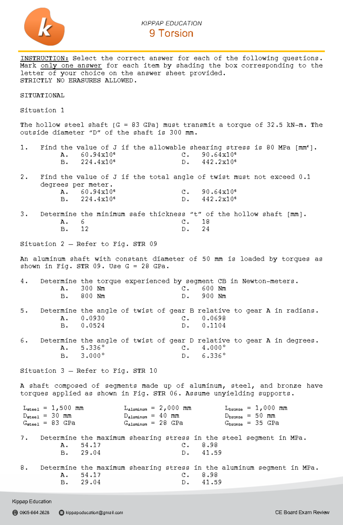 Kippap-Handout-SEC (09 Torsion) - KIPPAP EDUCATION 9 Torsion Kippap Education 0905 664 2628 ...