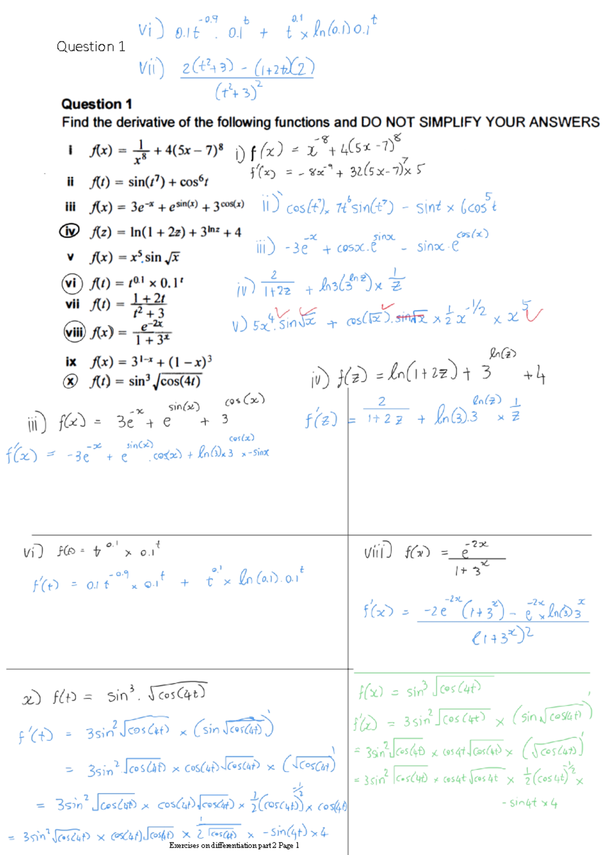 More exercises - WTW 134 - Studocu
