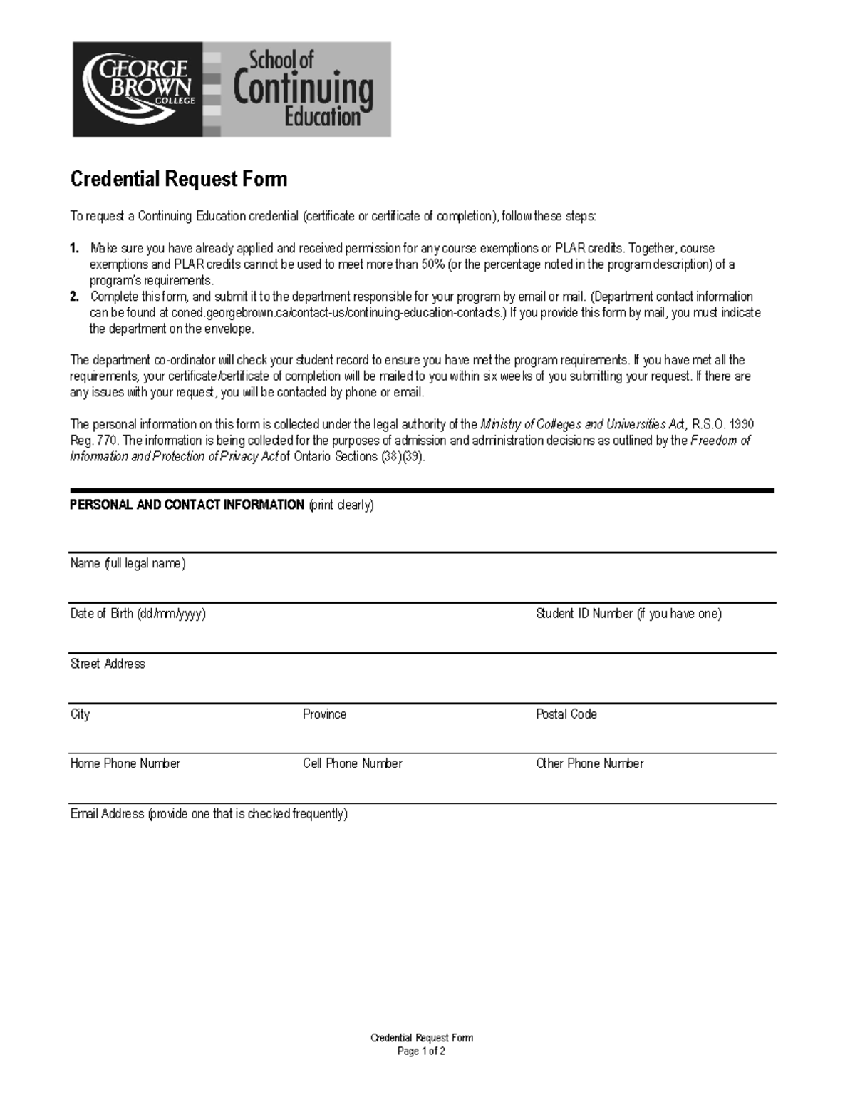 Credential-request-form - Credential Request Form Page 1 of 2 ...