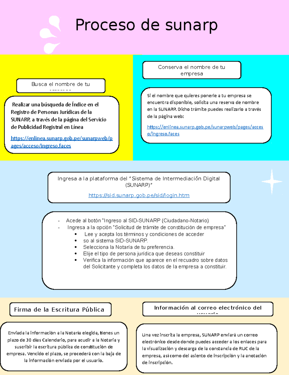 Infografia proceso sunarp , Otorgamiento, aclaración, modificación, sustitución, ampliación y ...