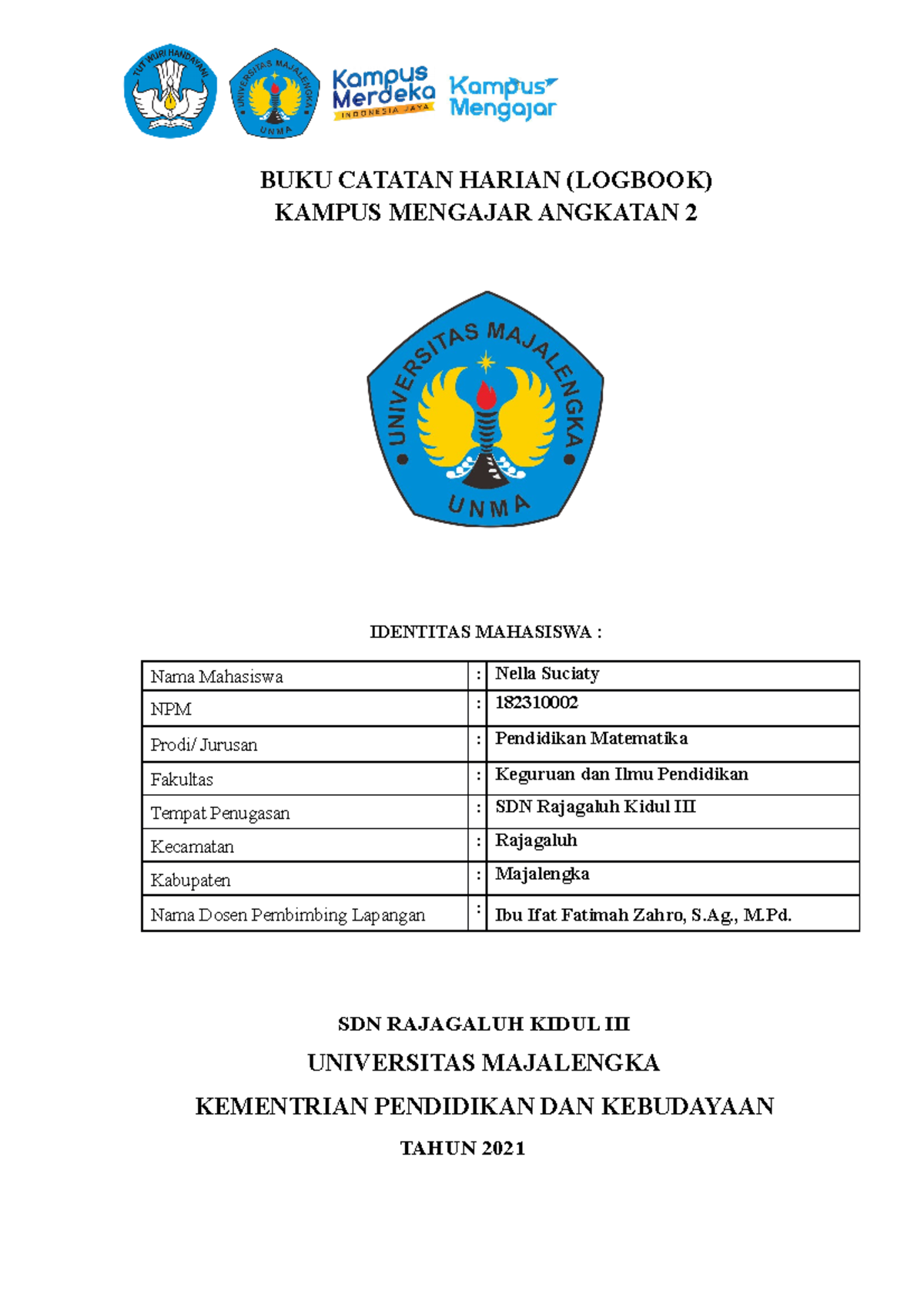 Logbook HARI 44 - 21 September 2021 kampus mengajar - BUKU CATATAN ...