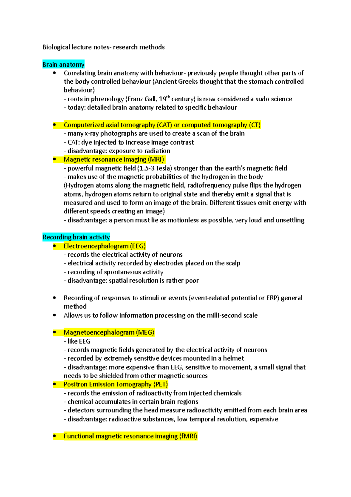 Lecture notes- reserch methods - Biological lecture notes- research ...