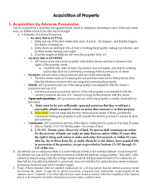 Example Rule Statement example - Property Rule Statements Fee simple ...