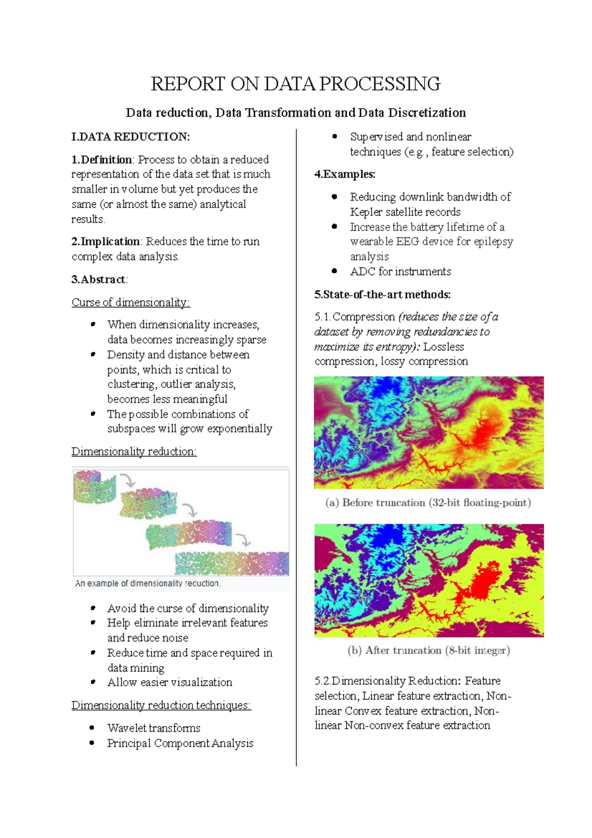 Report-ON-DATA- Preprocessing DBM301 - REPORT ON DATA PROCESSING Data ...