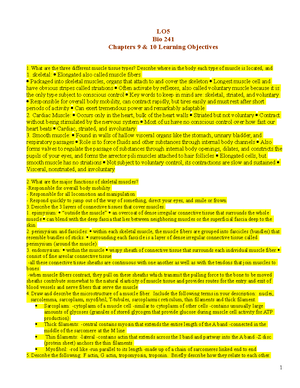 ANP LO 4 - learning objective - LO Bio 241 Chapters 7&8 Learning ...