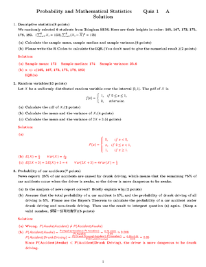Statistics cheat sheet - Probability and Counting Permutation: nP r ...