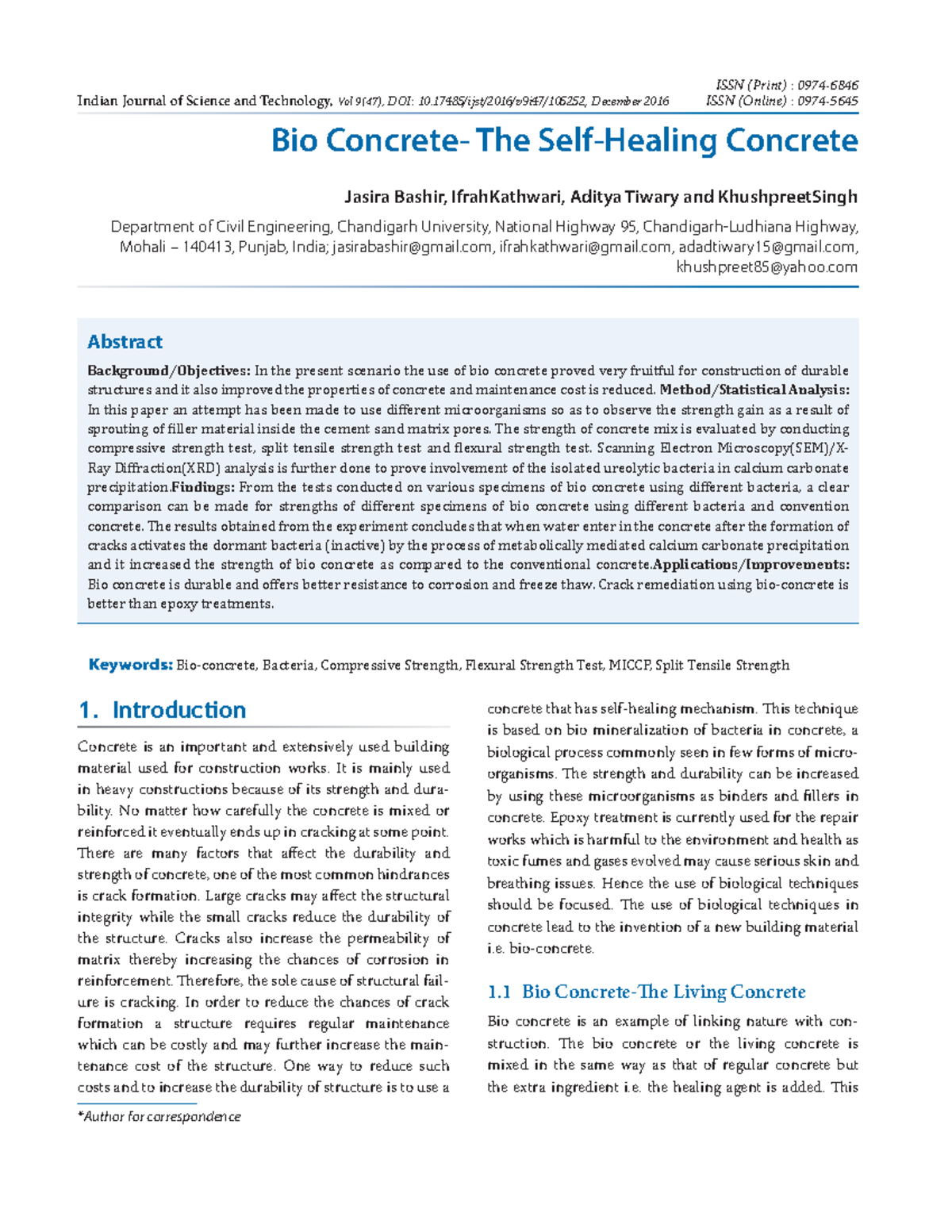 Bio-Concrete-The-Self-Healing-Concrete Group-1 - Abstract Background ...