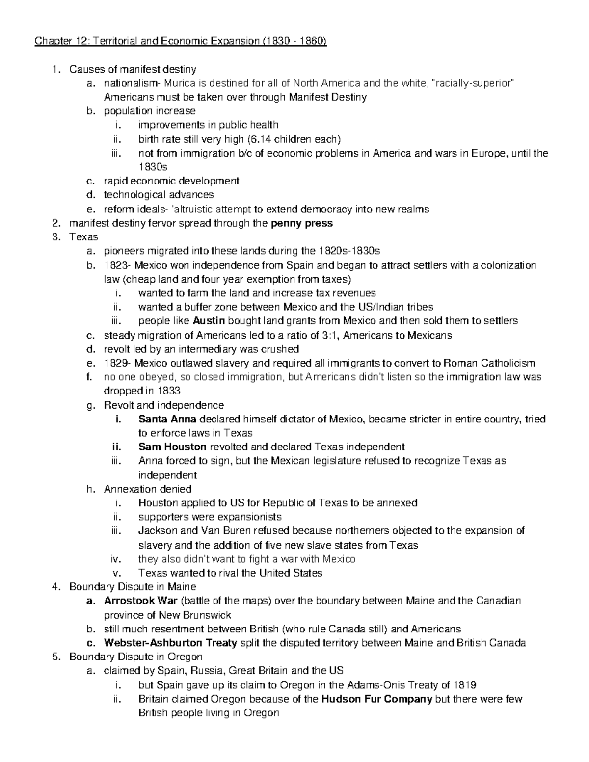 Amsco Notes 12 territorial and economic expansion 1830 - 1860 - Chapter ...