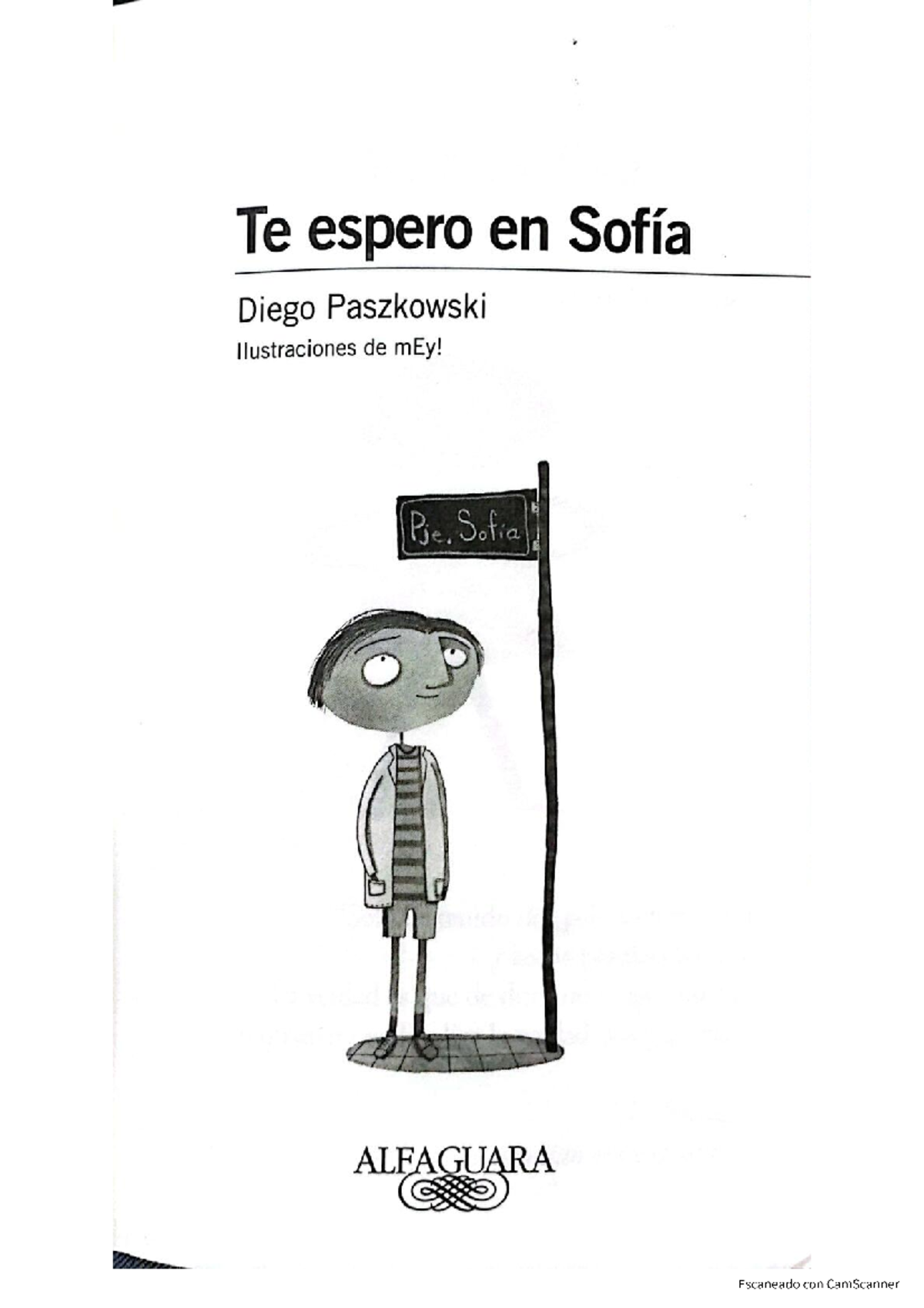 Te Espero en Sofia - Diego Paszkowki (Alfaguara) - Te espero en Sofía Diego Paszkowski ...