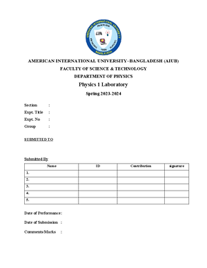 Physics 1 lesson plan - new - Physics 1 [Mid Term Lesson Plan] COURSE ...