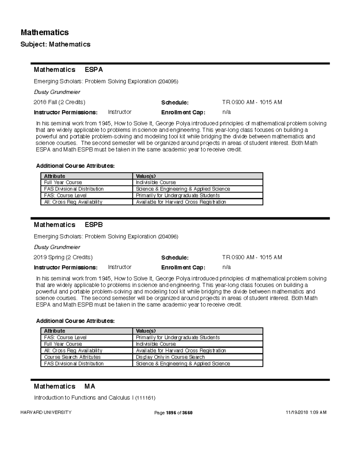 LAS Materias DE Harvard - Mathematics Subject: Mathematics Mathematics ...