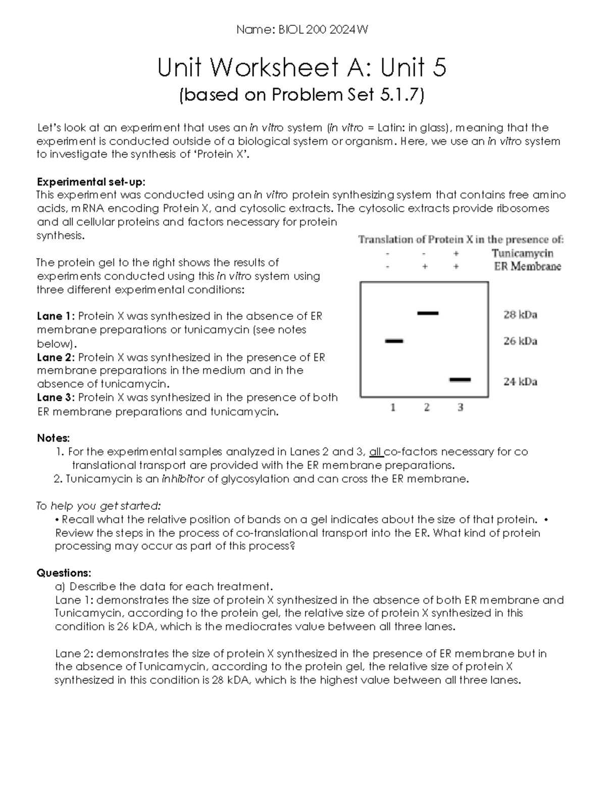UW Unit5A - unit worksheet - Name: BIOL 200 2024W Unit Worksheet A ...