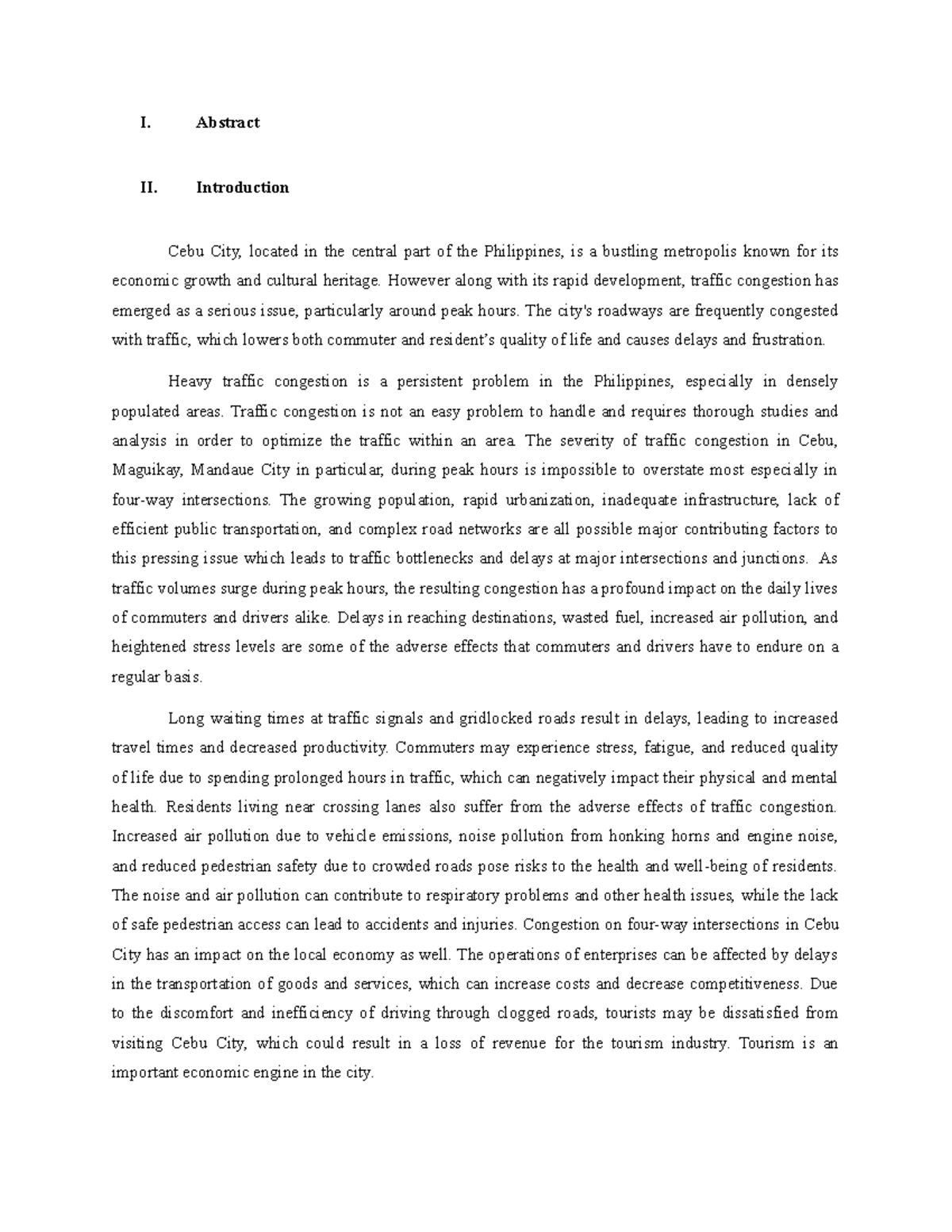 CASE Study SOCO Group EDIT E - I. Abstract II. Introduction Cebu City ...