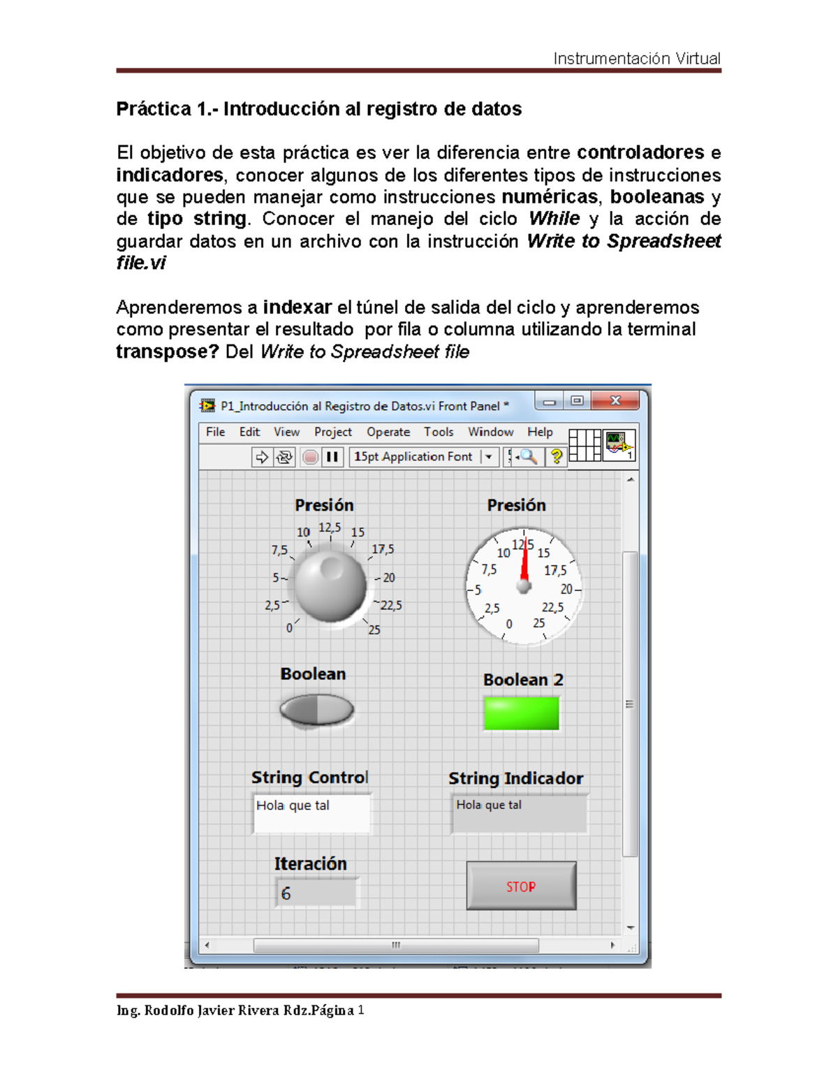 Practica 1 Instrumentacion Virtual - Instrumentación Virtual Ing ...