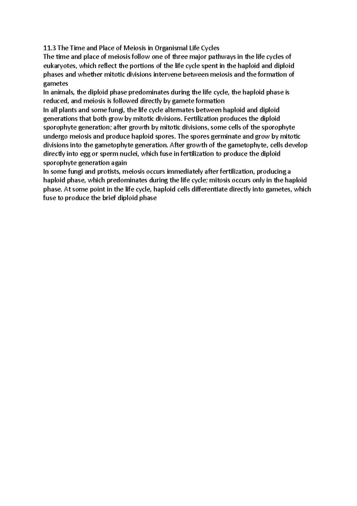 Ch 11 part 3 - Chapter 11 part 3 - Biology: The Dynamic Science - 11 The Time and Place of ...