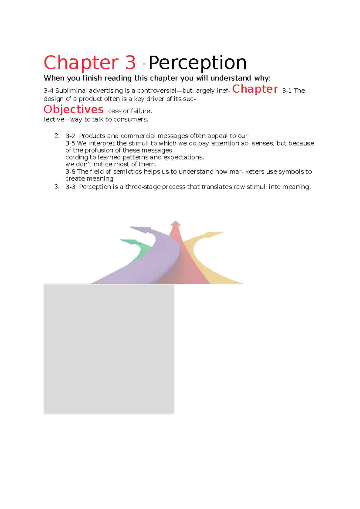 Chapter 3 - CH3 - Chapter 3 Perception When you finish reading this ...