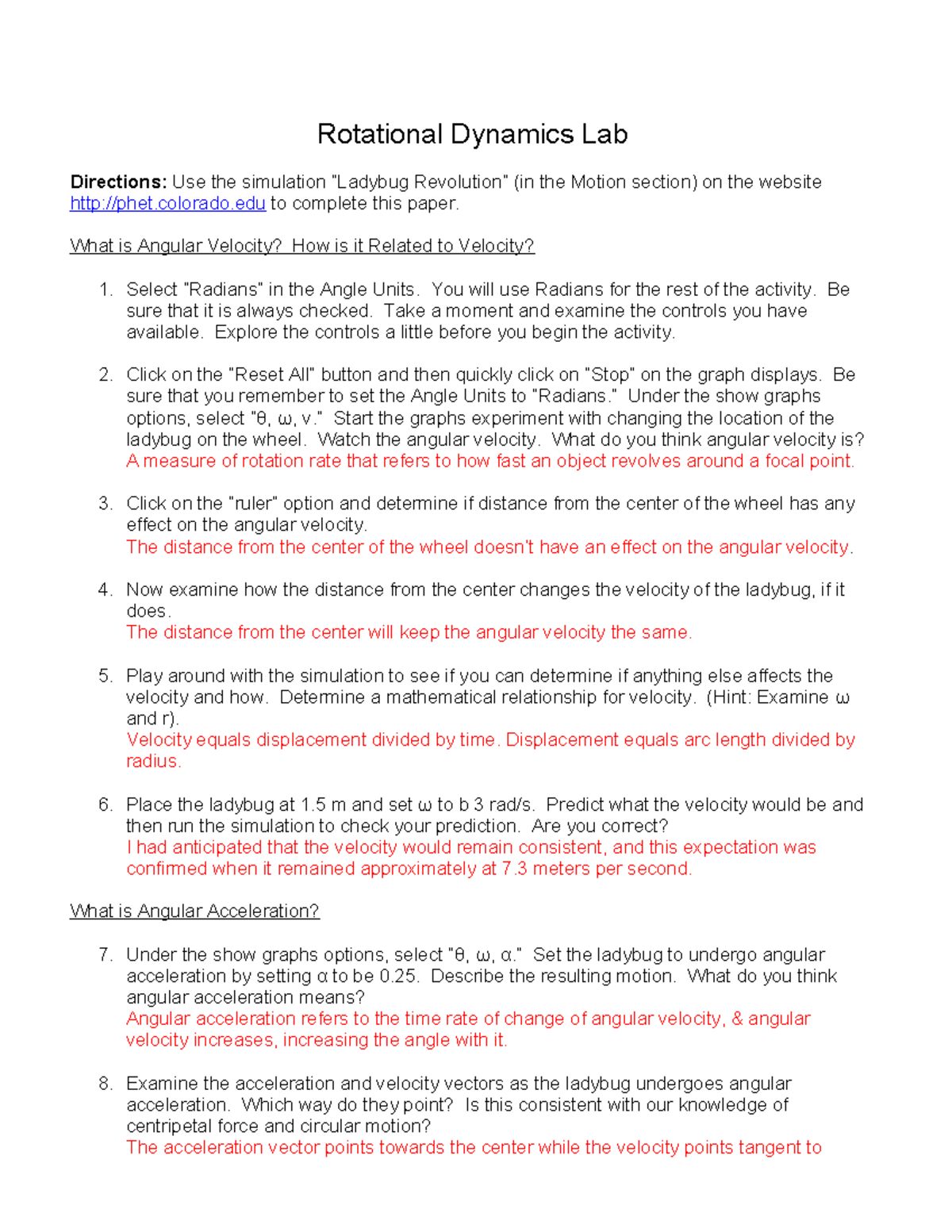 Lab-Rotational Dynamics - colorado to complete this paper. What is ...