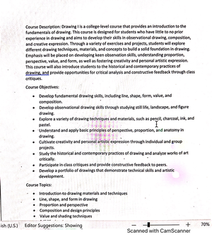 Drawing Lecture - Studocu
