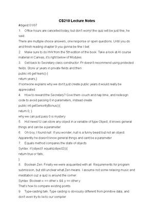 CS 210 Notes 10 - Chapter 5 Program Logic and Indefinite Loops - CS210 ...