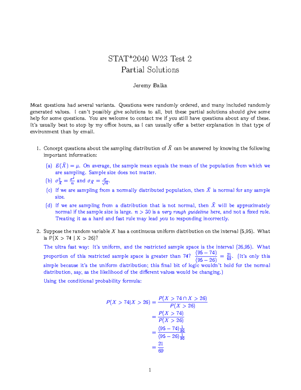 2040 W23 Test 2 partialsolutions - STAT*2040 W23 Test 2 Partial ...