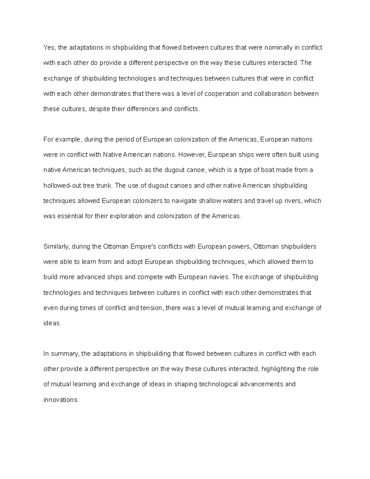 The adaptations in shipbuilding that flowed between cultures pg 379 of ...