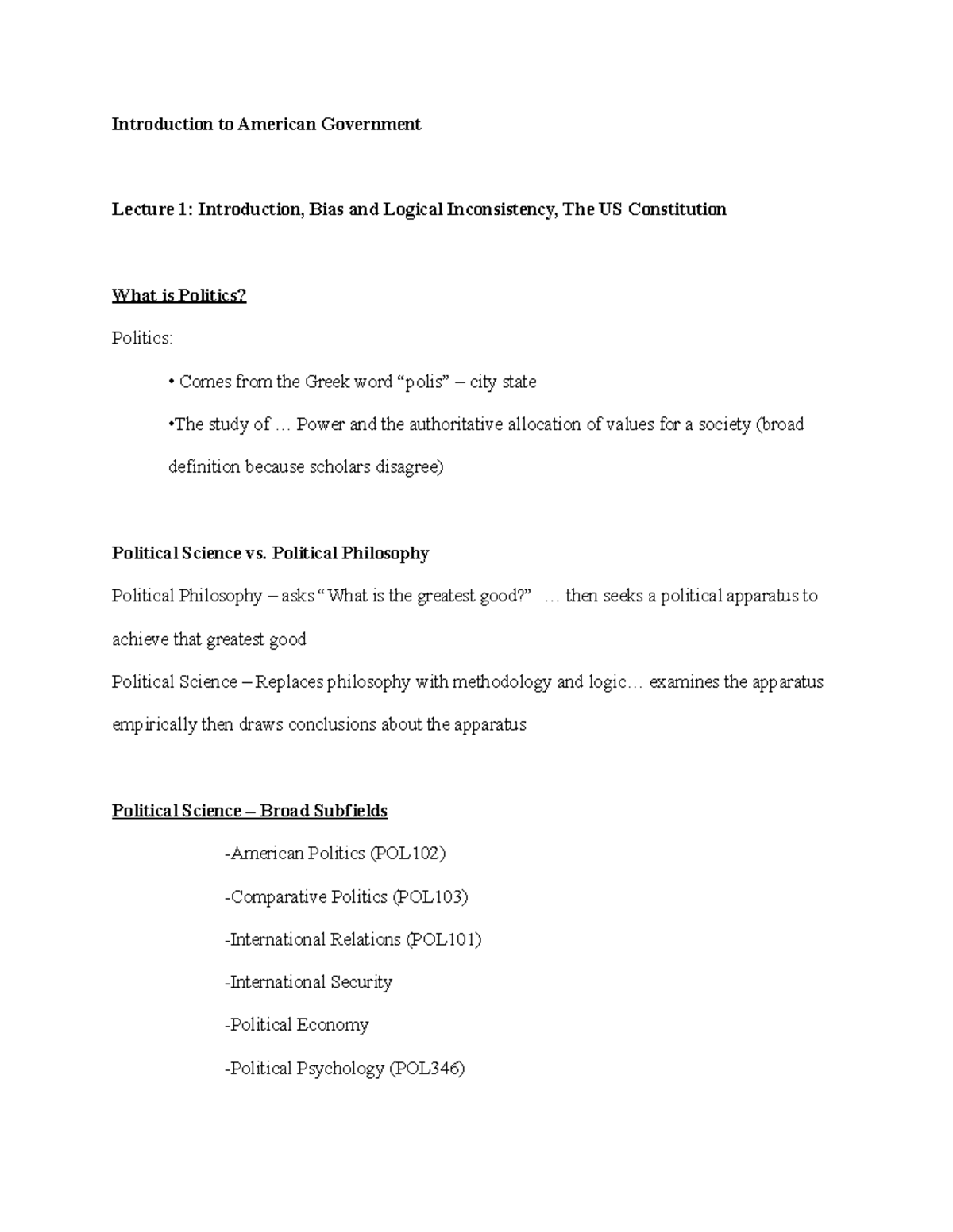 Introduction to American Government - Introduction to American ...