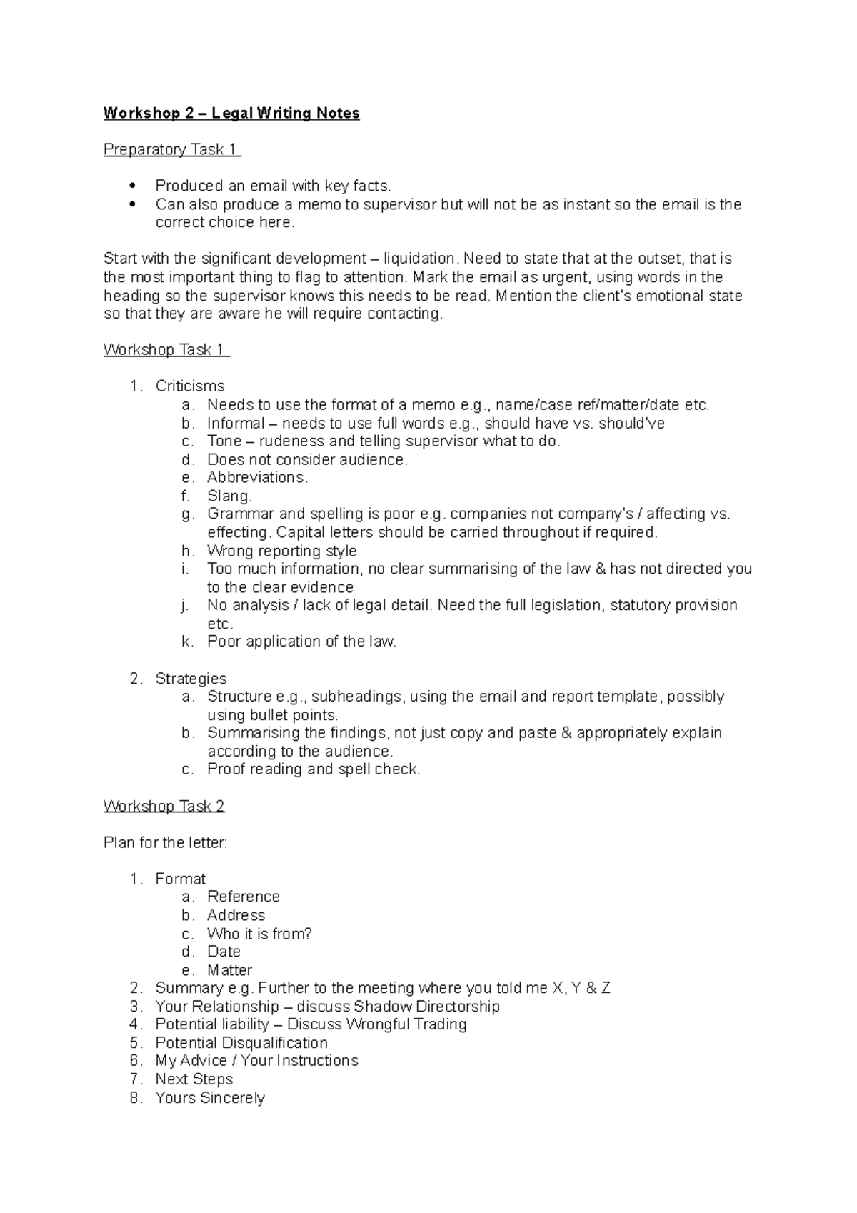 2 Legal Writing Workshop Notes Workshop 2 Legal Writing Notes 2-legal-writing-workshop-notes-workshop-2-legal-writing-notes